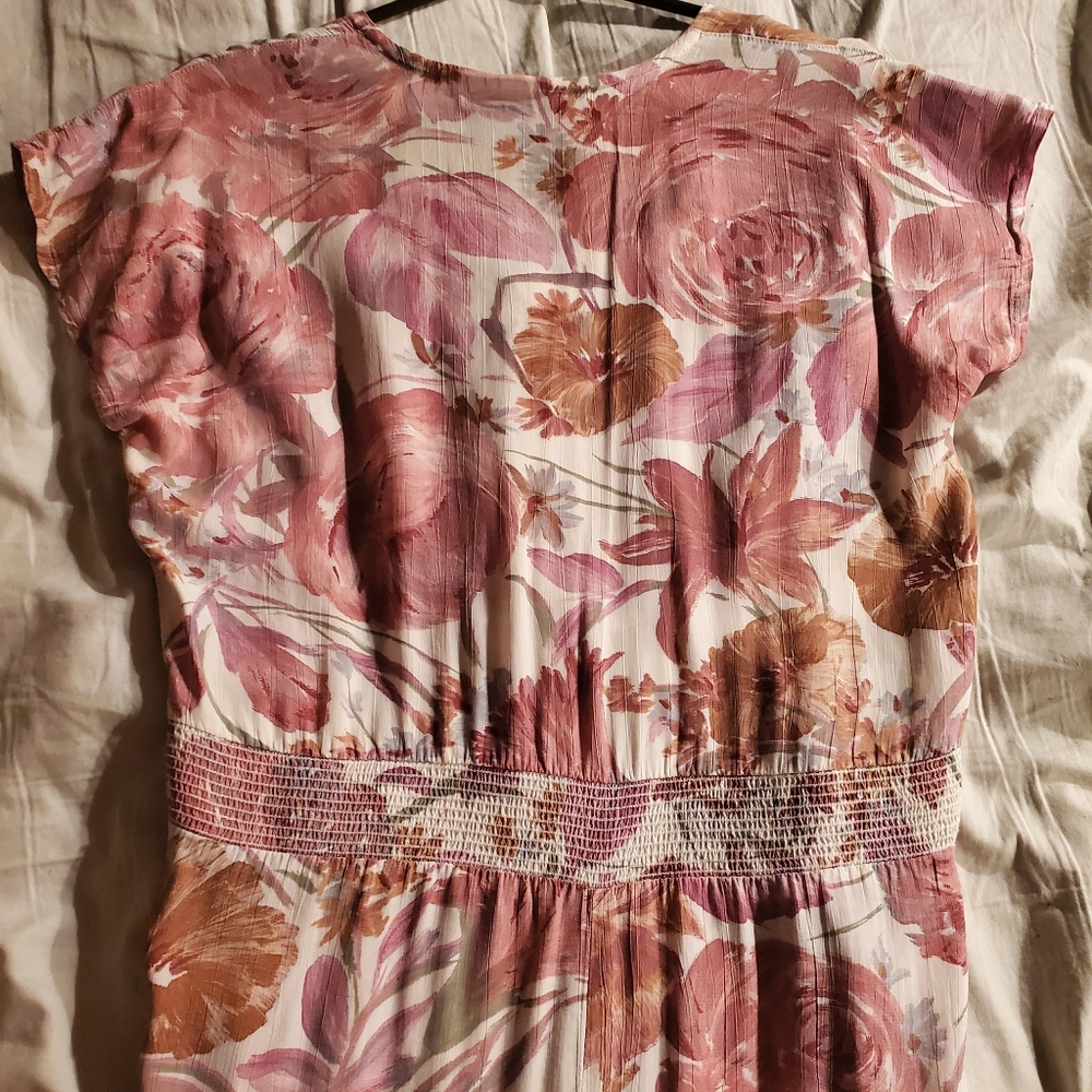 Vintage 1990 Nina Piccadilly 1990 Dress Pink Roses Gr… - Gem